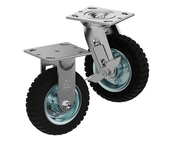 Casterdepot Top Plate Casters - Solid Monoprene Wheel - Capacities Up ...
