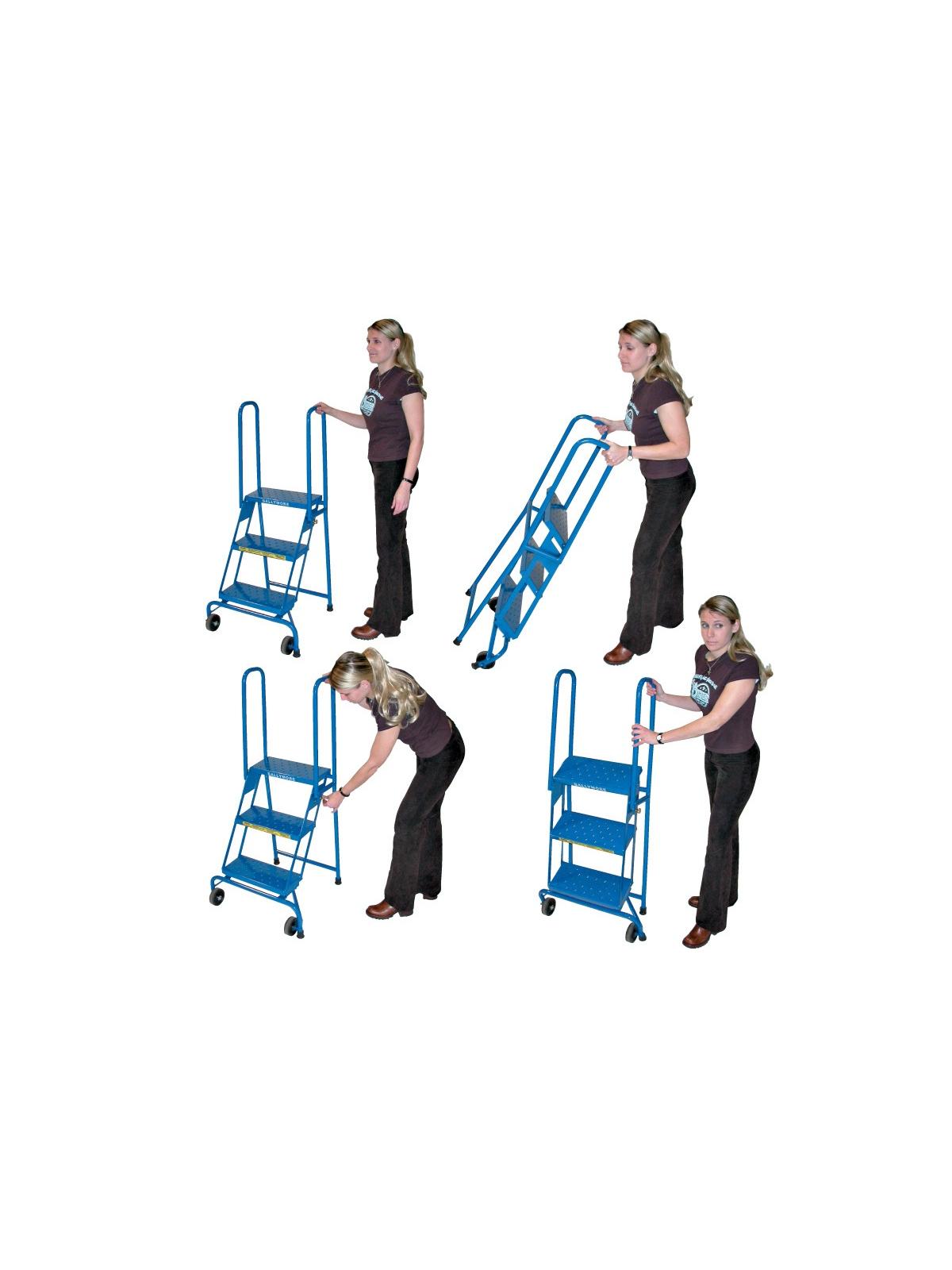 Steel And Aluminum Lock-N-Stock Folding Ladder