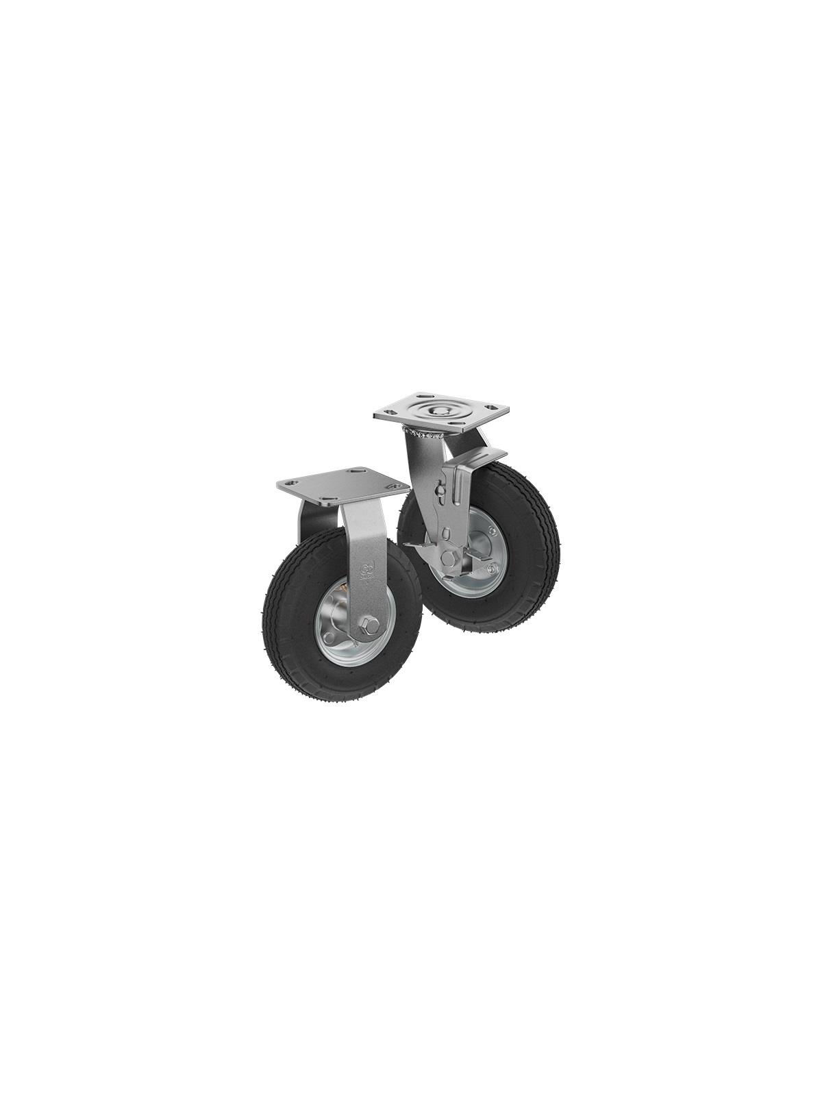 Casterdepot Top Plate Casters - Pneumatic Wheel - Capacities Up To 450 Lbs.